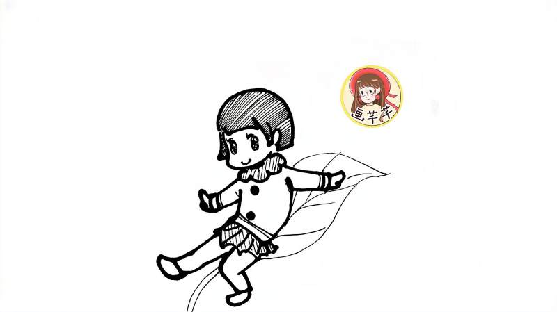 卡通简笔画,小女孩