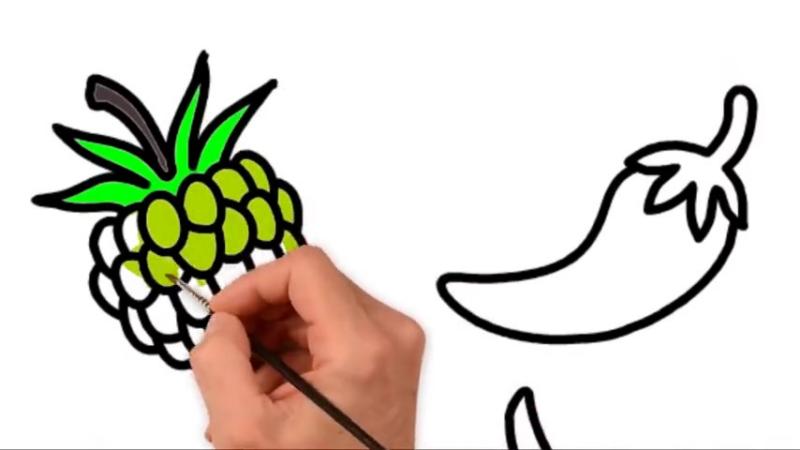 幼儿益智启蒙:学习画各种蔬菜水果