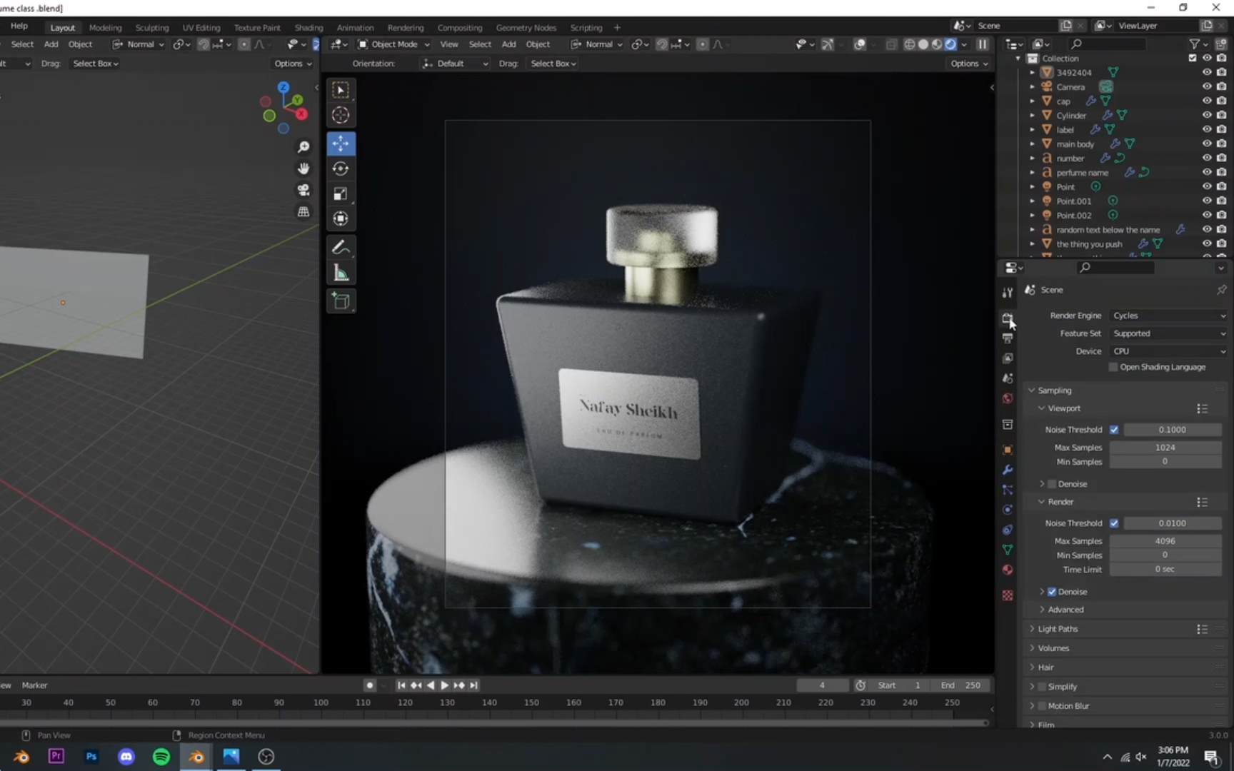 Blender教程-逼真香水瓶可视化场景建模渲染教程