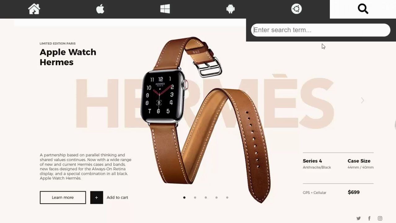 【前端设计】+【CSS效果】自适应的css3 html icon图标导航和搜索框...