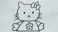 幼儿园简笔画教程,HelloKitty,学会教你的小公主吧