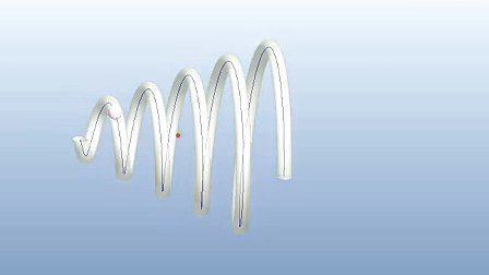 ProE运动仿真 软管小球