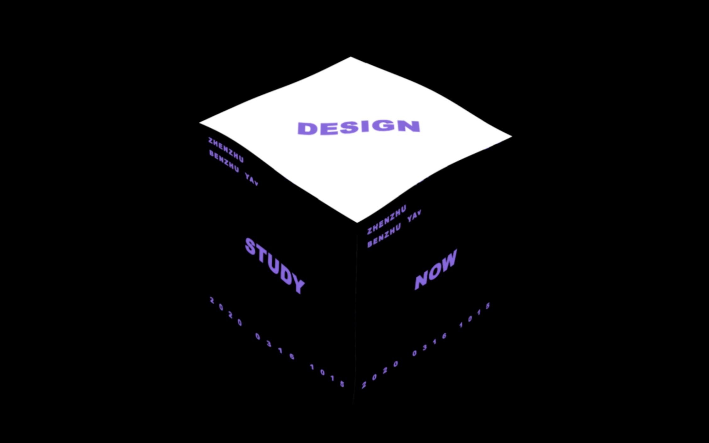 [AE字体动画] 做一台无情的学习机器 (立方体旋转文字+挤出文字)