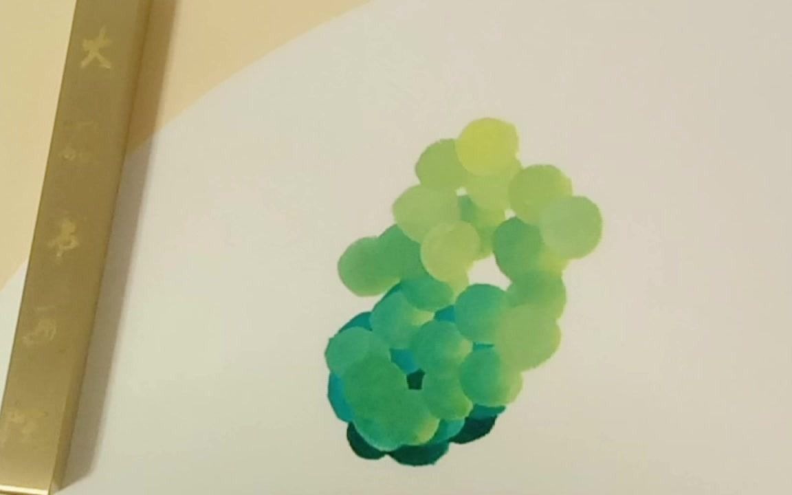 国画写意葡萄,画师手法细腻,简单几笔,生动形象