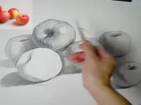 初学素描素描入门素描基础素描教程素描基础教程石膏几何体正方体...