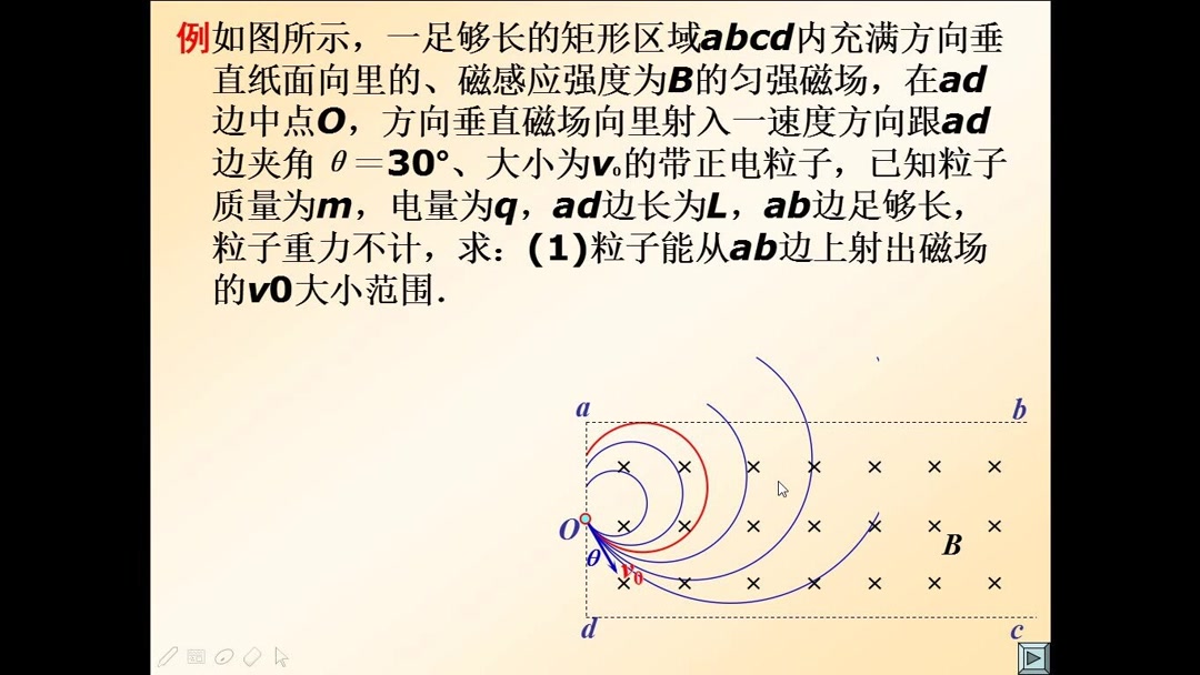 带电粒子在有界磁场运动例题