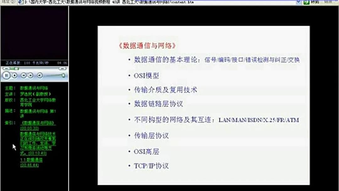数据通讯与网络视频教程 40讲 西北工大_自定义转码_1280x720