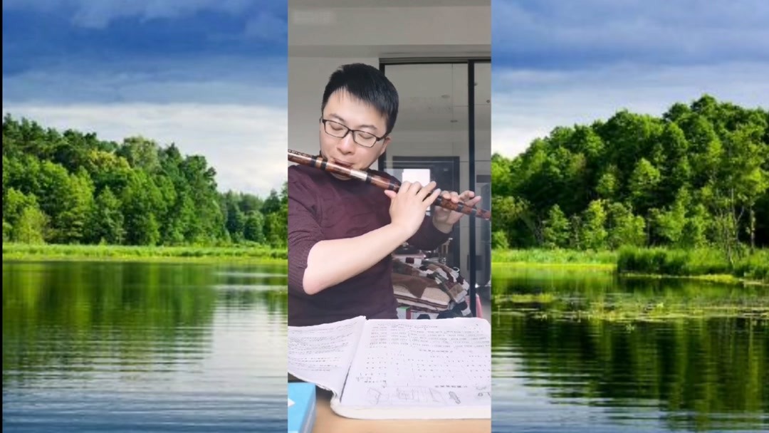 用C调竹笛挑战2口气吹完五声音阶上下行 请无视我的节奏。