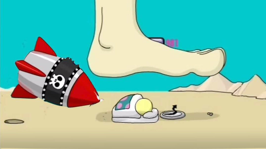 大脚从天而降,只为叫醒沉睡的小人!方块模拟器游戏