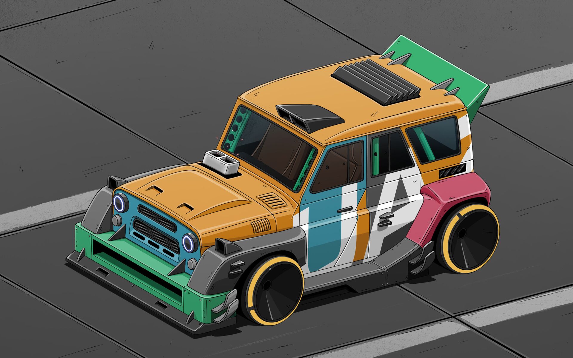 3Dmax建模教程:卡通车模型制作教学