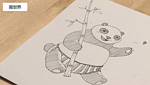 素描动物教程: 教你如何画这憨厚的胖熊猫!