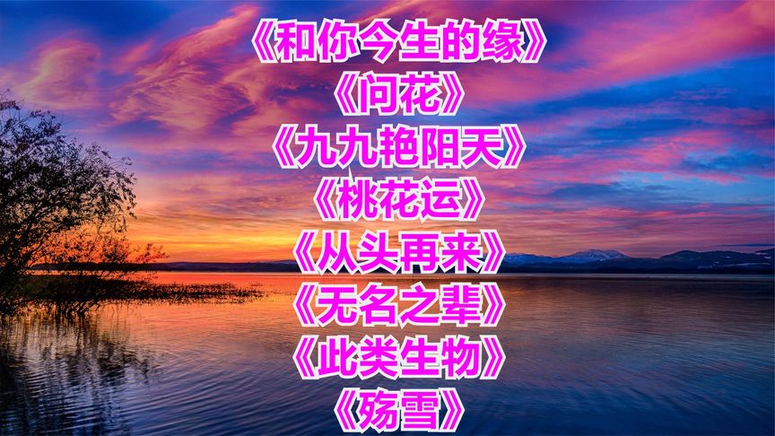 {和你今生的缘}{问花}{九九艳阳天}{桃花运}{从头再来}