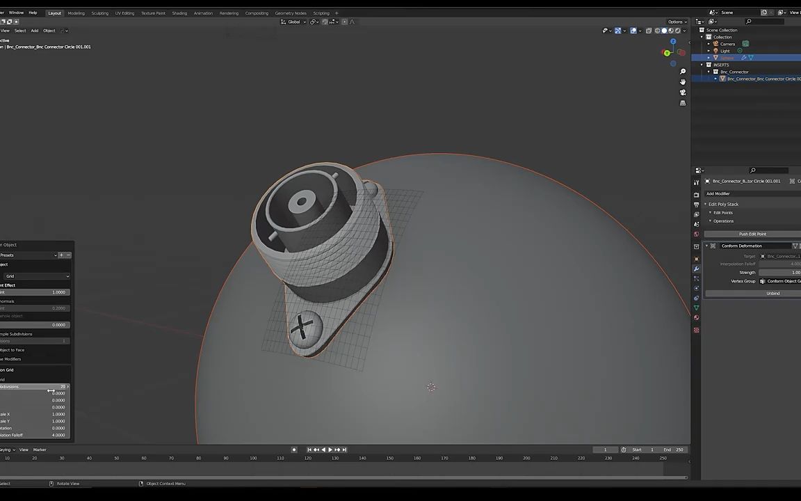 模型包裹贴合吸附工具Blender插件 Conform Object v1.4.9
