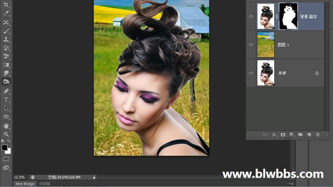 photoshop蒙版抠图视频教程/PS蒙版抠图(4)