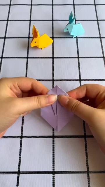 超简单慢教程小白兔#手工制作#手工#幼儿手工