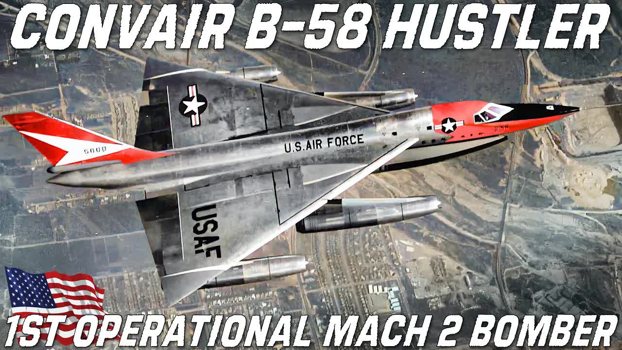 【DroneScapes】B-58 Hustler | Convair 制造的第一架 2 马赫轰炸机 | ...