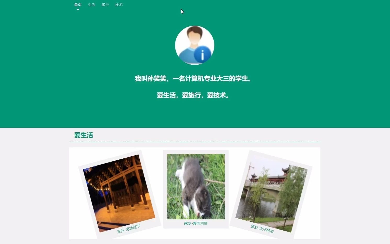 html个人介绍个人主页个人空间网站