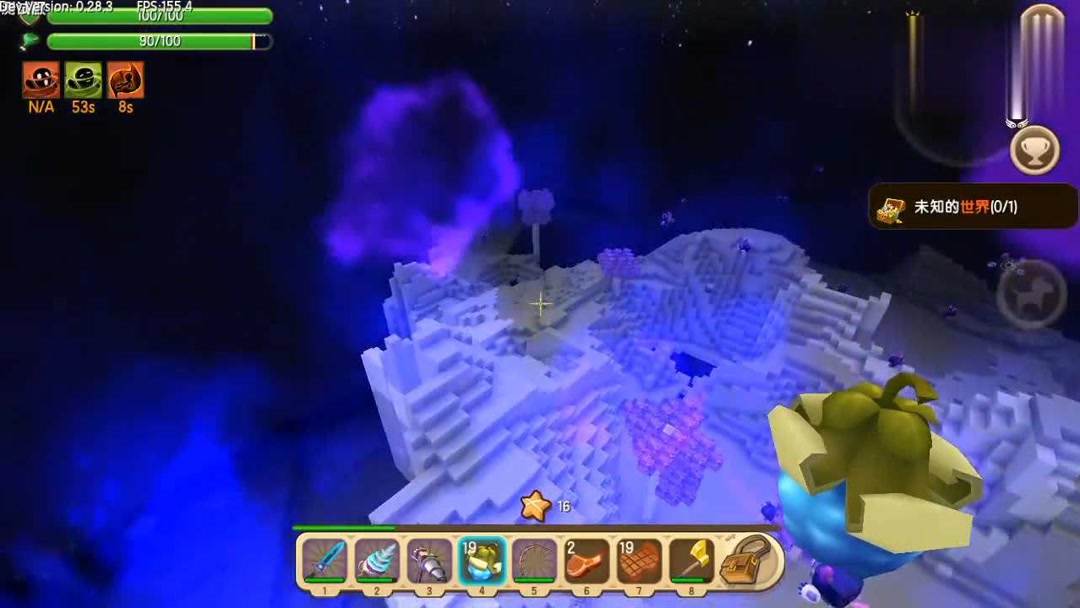 迷你世界附魔出一个超厉害星铜钻头到太空去试试威力