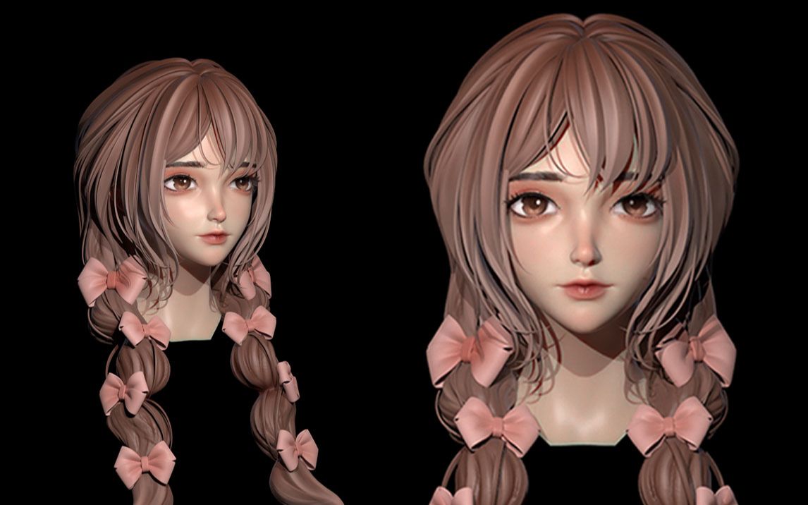 【ZB雕刻】次世代美型角色3D雕刻上色!女性人物角色模型制作教程!...