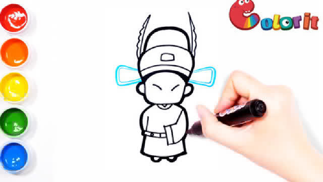 Q萌版小生--简笔画中的戏曲人物
