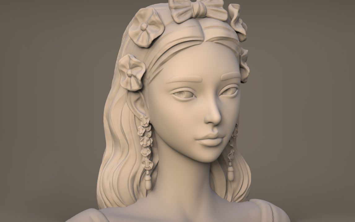 zbrush新手教程:3D建模技术就是这么牛,模型如此逼真,小姐姐建模全...