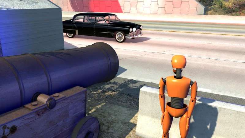 BeamNG:邪恶的假人玩汽车碰撞测试,系安全带vs不系安全带(5)