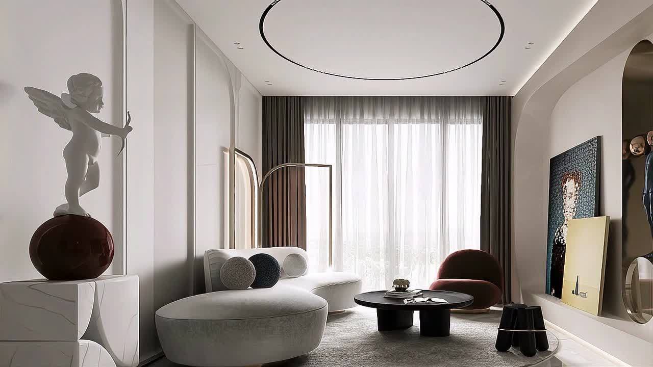 现代简约风格样板房,这线条设计也太少女了