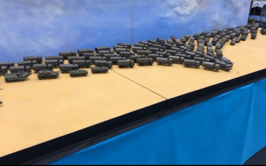 [2022静冈模型展] 军模场景:军用卡车集群,怪怪的