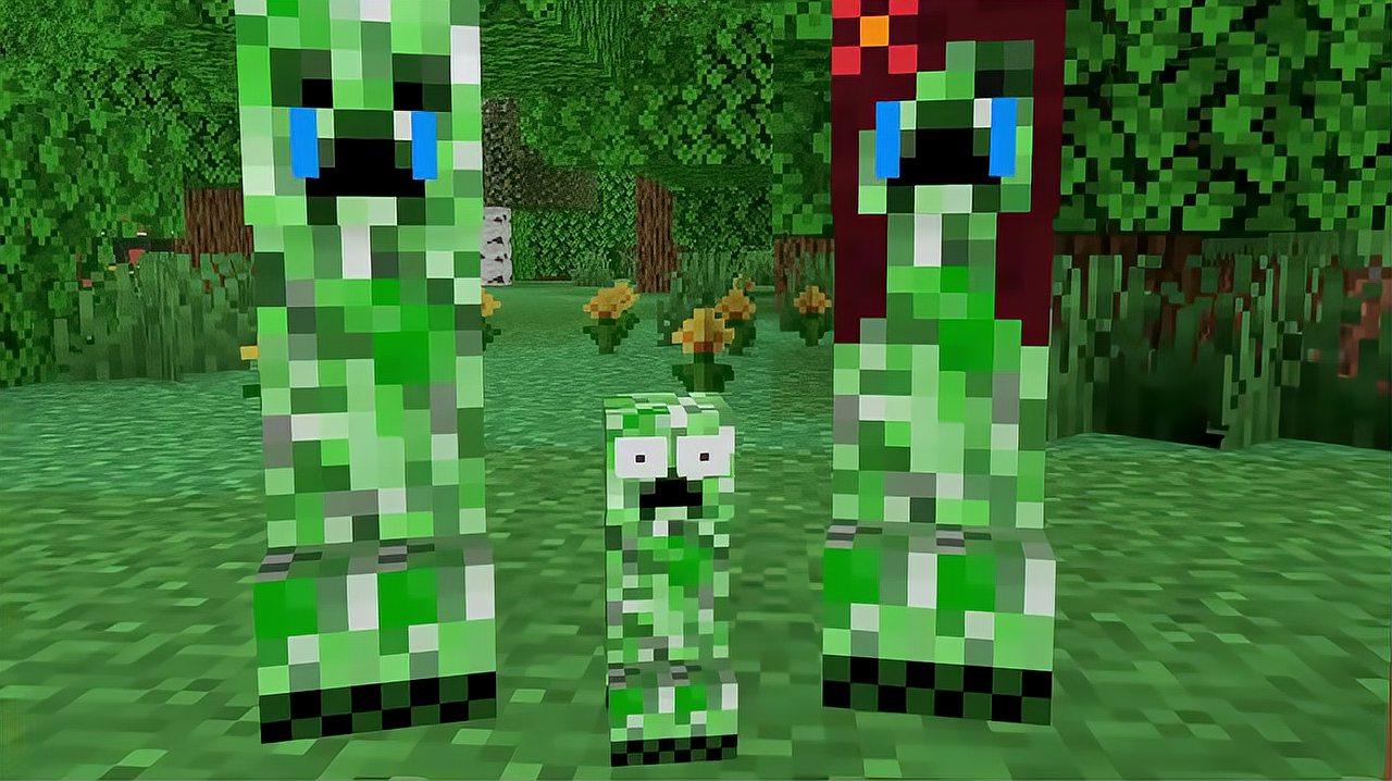 我的世界MC动画:苦力怕战争,坏蛋苦力怕军团的入侵!