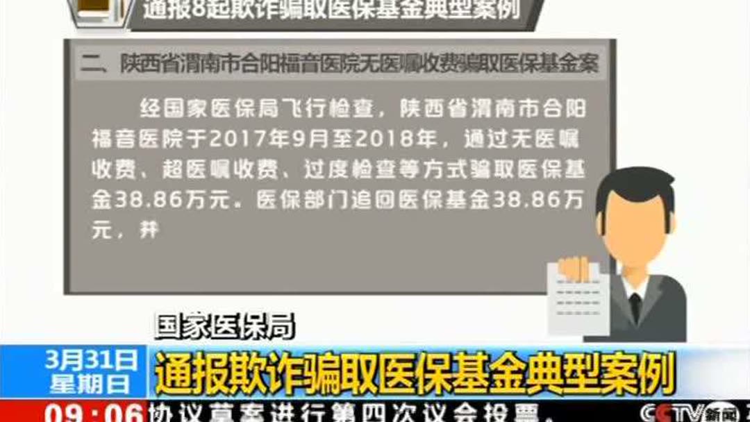 国家医保局:通报欺诈骗取医保基金典型案例