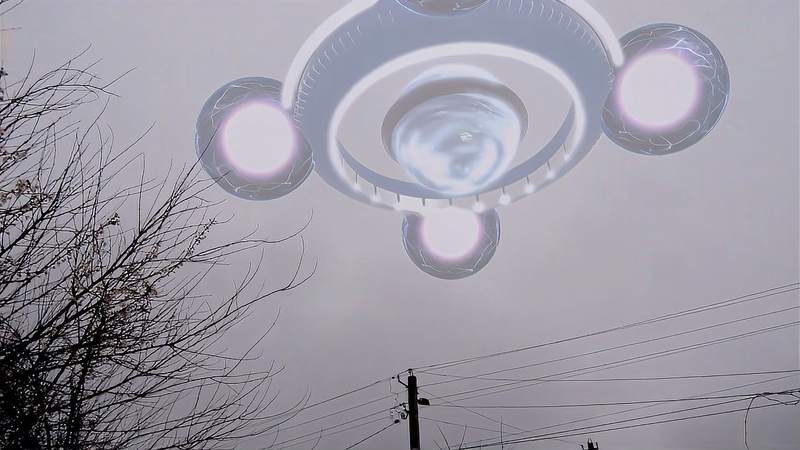 巨型不明飞行物20米