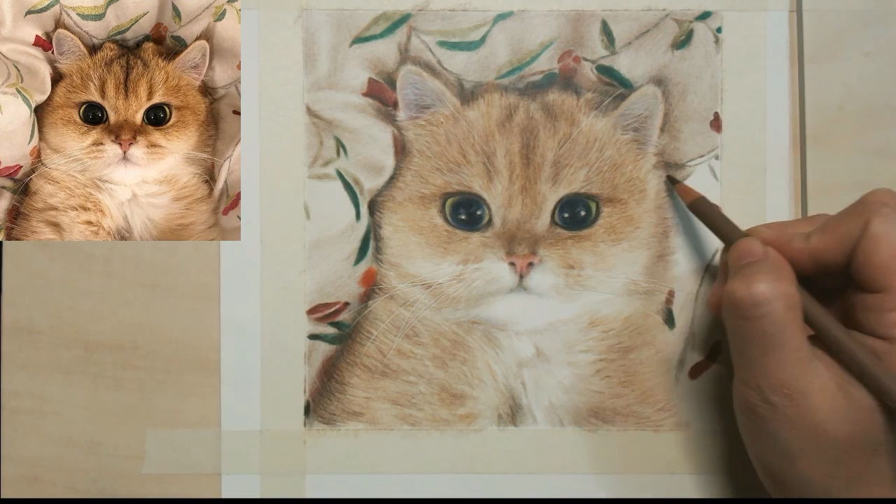 【彩铅猫咪】-画一只可爱的猫咪抓住2020年的老鼠呀!