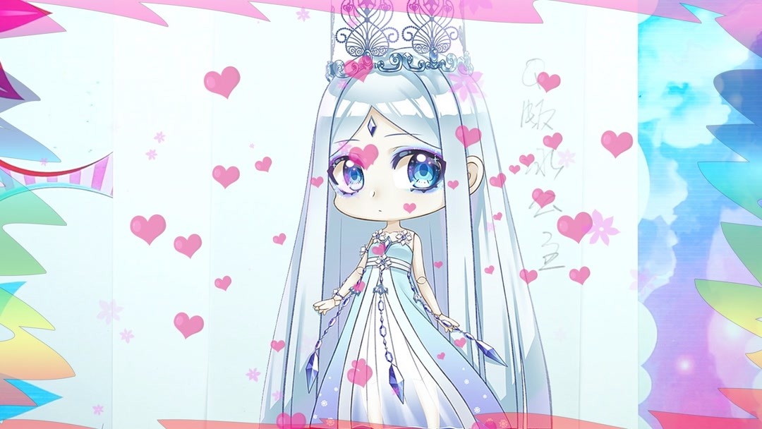 灵梦叶罗丽简笔画,3岁模样的冰公主是不是很可爱呢?