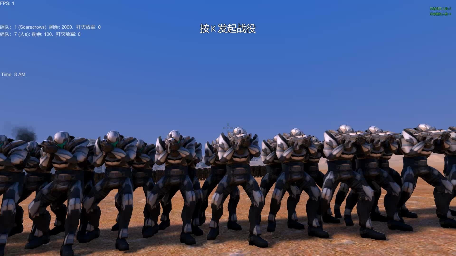 战争模拟器:黑衣人感染者挑战机器人士兵,看起来黑衣人很厉害