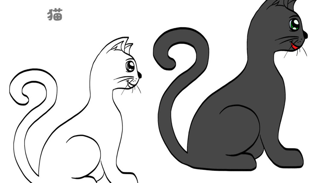 简笔画大全,小猫(四)