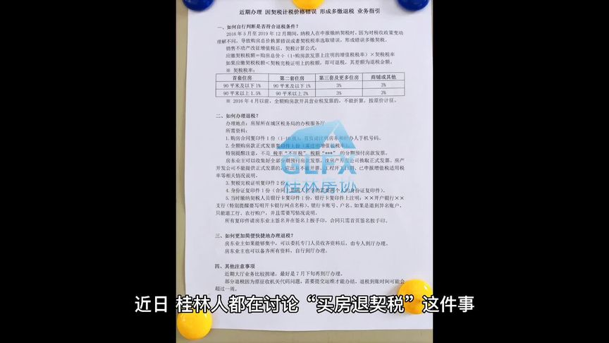 #抖音热门小助手 #星哥看房,房产契税退税流程!仅供参考