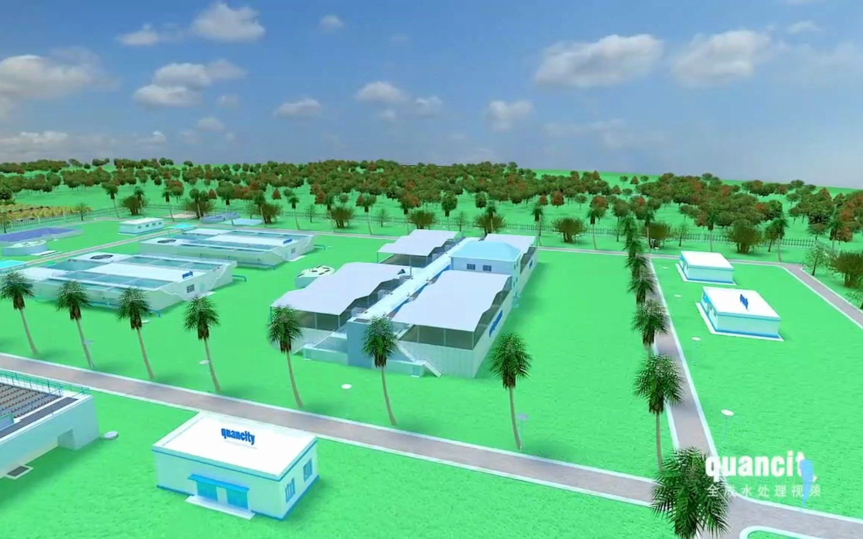 ...沉砂池+高密度沉淀池+反硝化生物滤池+曝气生物滤池处理废水工艺!