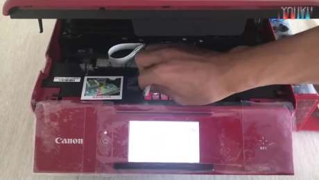 佳能TS8080连供打印机供墨管线进空气排气方法