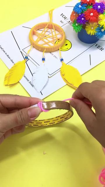 亲手做一个捕梦网,过滤掉我的噩梦#手工##手工大全#