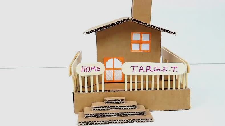 手工牛人教你用纸板,做精美的小房子!