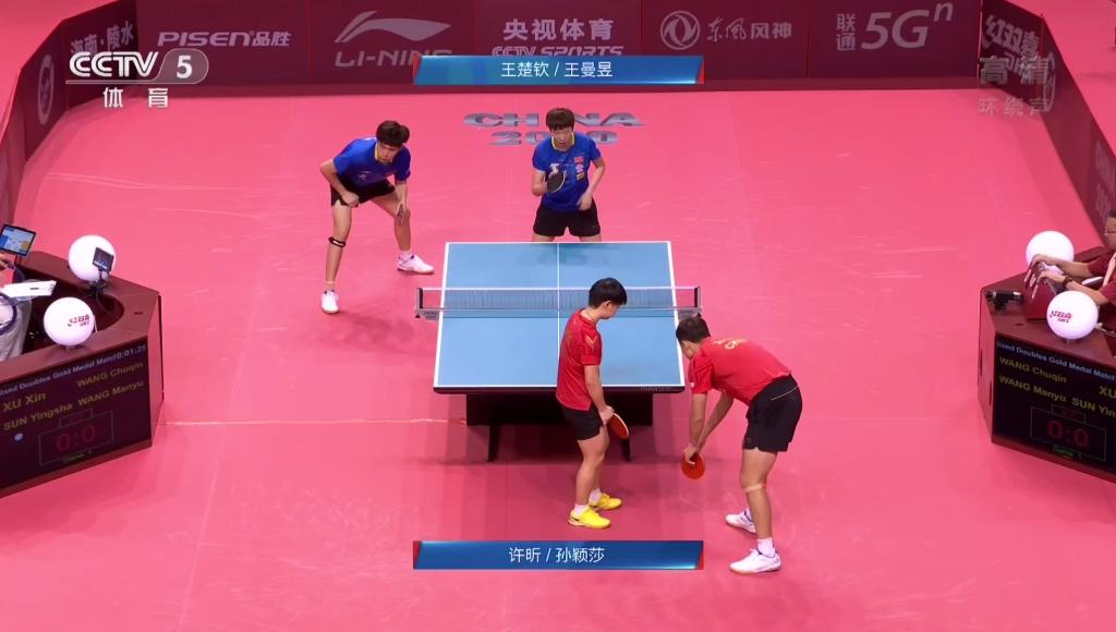 2020东京奥运会模拟赛 混双决赛 许昕/孙颖莎4-2王楚钦/王曼昱