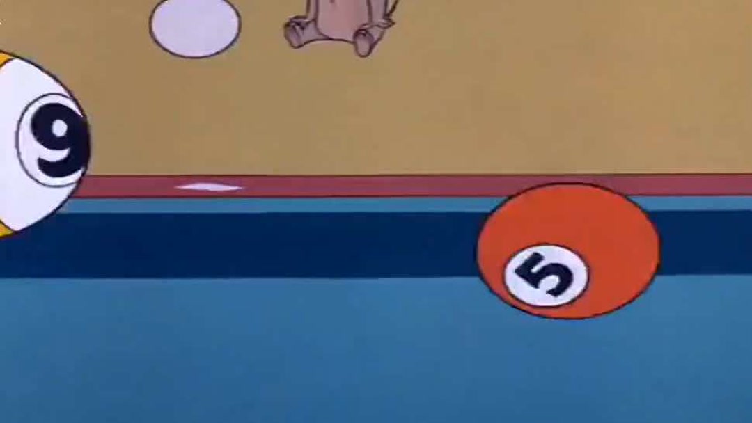 猫和老鼠:汤姆和杰瑞玩桌球,这技术真赞!