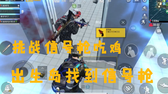 和平精英:出生岛找枪,惊喜找到信号枪,决定用信号枪吃鸡!