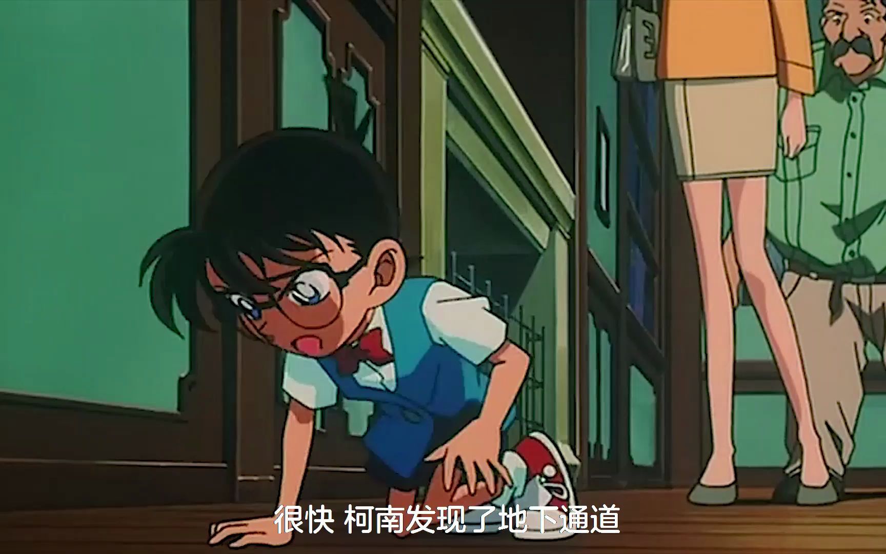 基德的首次登场,伪装成新一为柯南解围,名侦探柯南剧场版