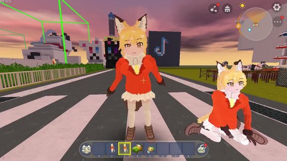 国外玩家制作的狐狸少女模型,会撒娇还会生气!#迷你世界 #微缩里的...