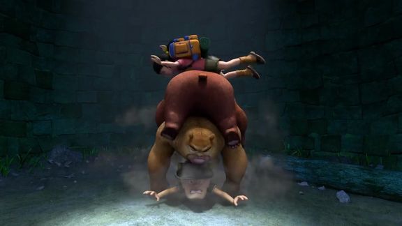 熊出没之探险日记:赵琳光头强熊大熊二再次掉入陷阱