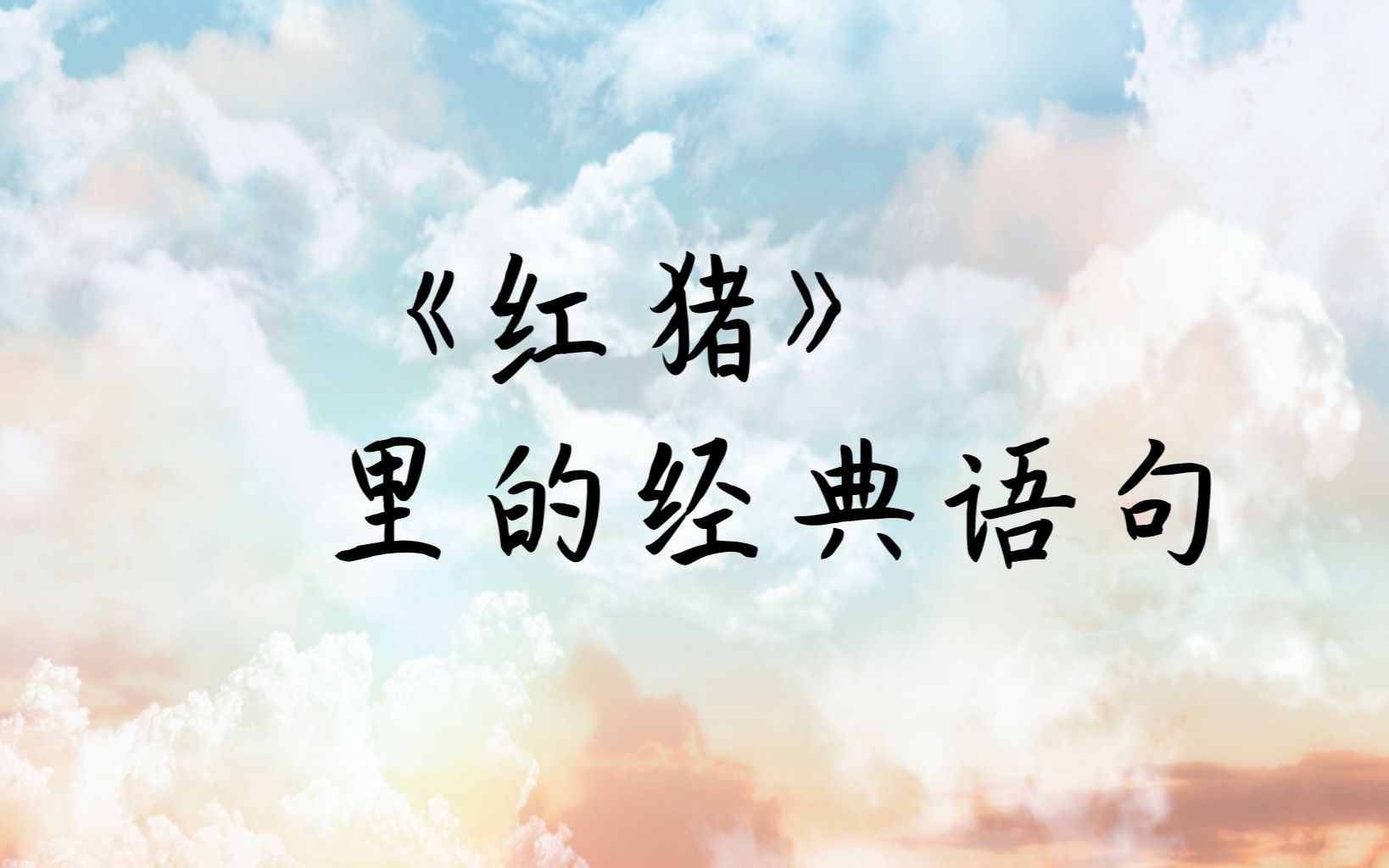 【推荐】宫崎骏经典动画《红猪》里的经典句子