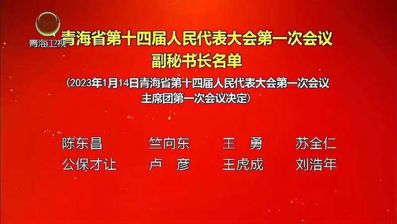 青海省第十四届人民代表大会第一次会议副秘书长名单