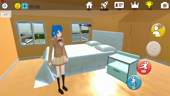 樱花动物校园模拟器:小夕的家看着有点凄惨啊,随机传送到学校了