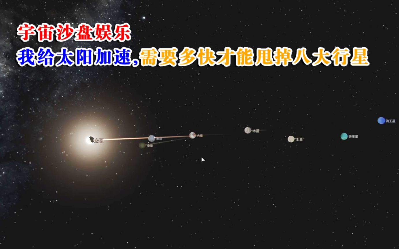 宇宙沙盘娱乐,我给太阳加速,需要多快才能甩掉八大行星